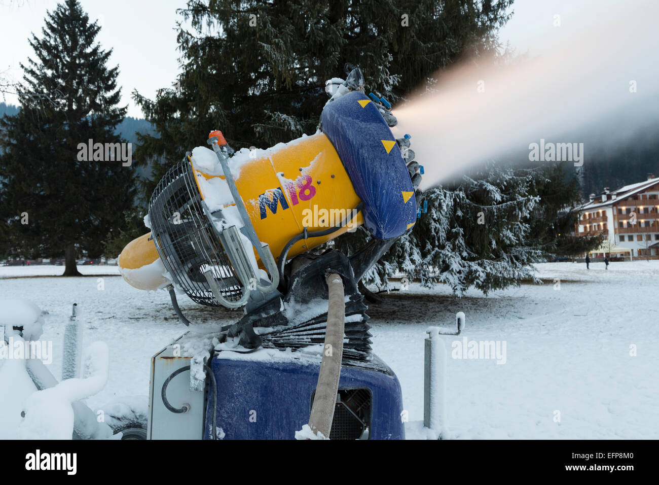 Snow cannon close up in the dolomites Stock Photo - Alamy