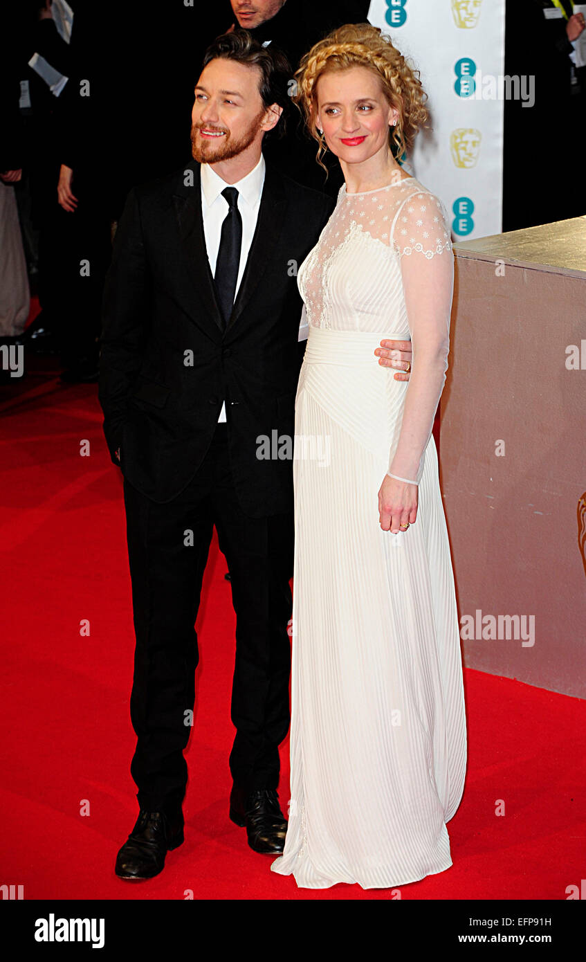 London, UK. 8th February, 2015. Jame McAvoy & Ann-Marie Duff attend The ...