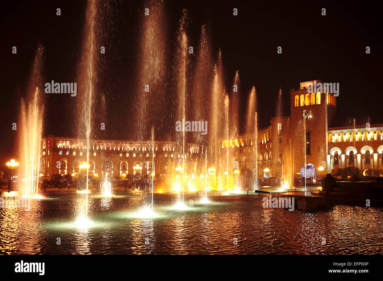 Republic Square, dancing fountain, Yerevan, Armenia Stock Photo - Alamy