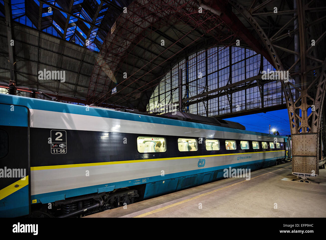 Prague main railway station Stock Photo - Alamy