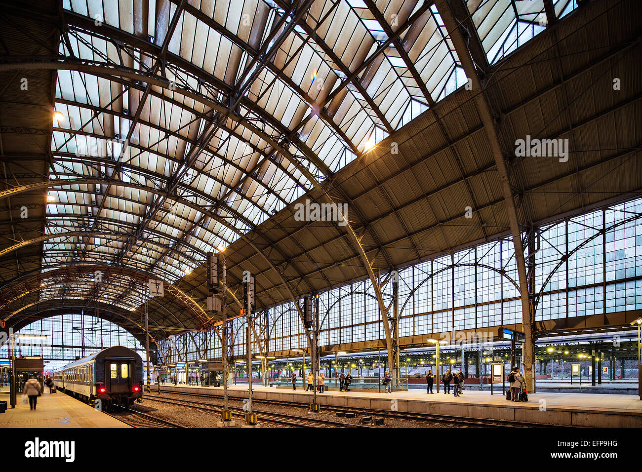 Prague main railway station Stock Photo - Alamy
