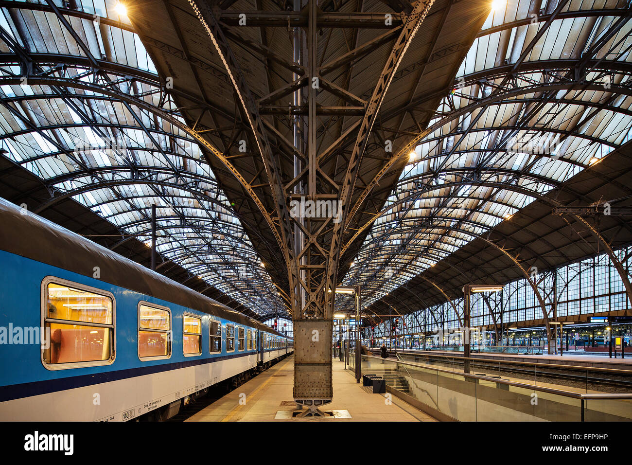 Prague main railway station Stock Photo - Alamy