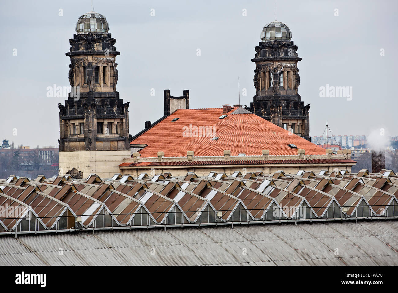 Prague main railway station Stock Photo - Alamy
