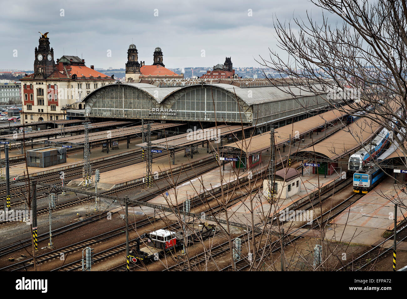 Prague main railway station Stock Photo - Alamy