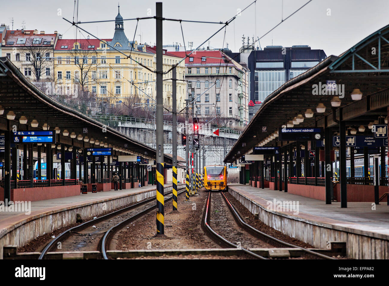 Prague main railway station Stock Photo - Alamy