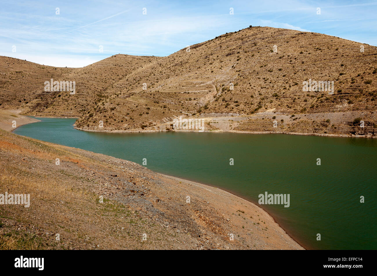 Regajo dam in the village of Igea, La Rioja, northern Spain Stock Photo ...
