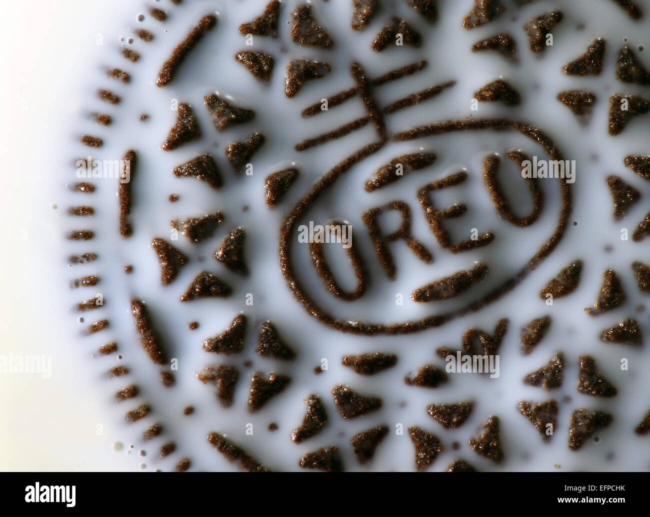 Oreo Cookie floating on milk Stock Photo - Alamy