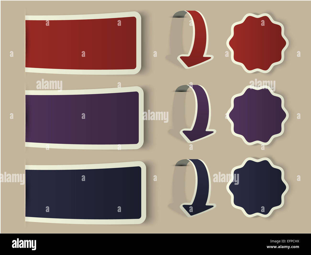 Colorful Web Stickers, Tags and Labels Stock Photo - Alamy