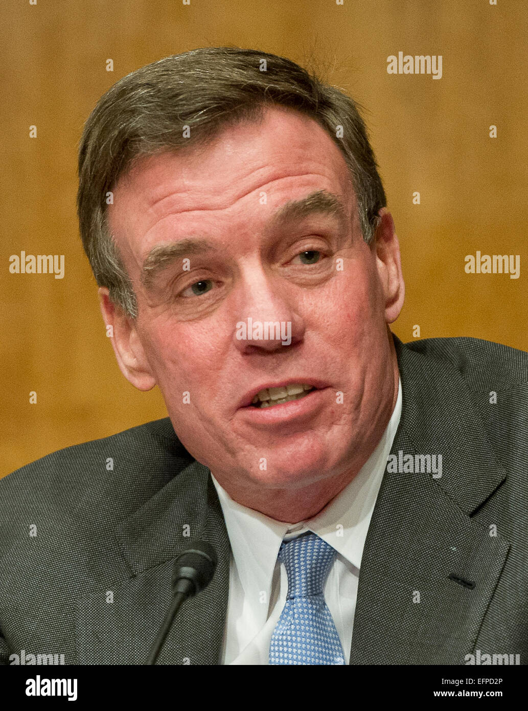 United States Senator Mark Warner (Democrat of Virginia) makes a ...