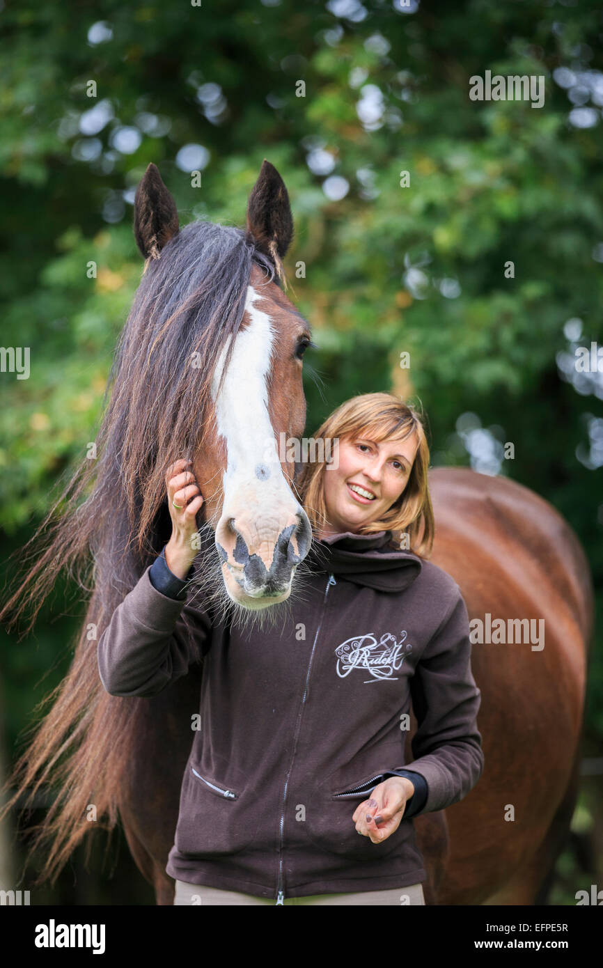 Shire horse human hi-res stock photography and images - Alamy
