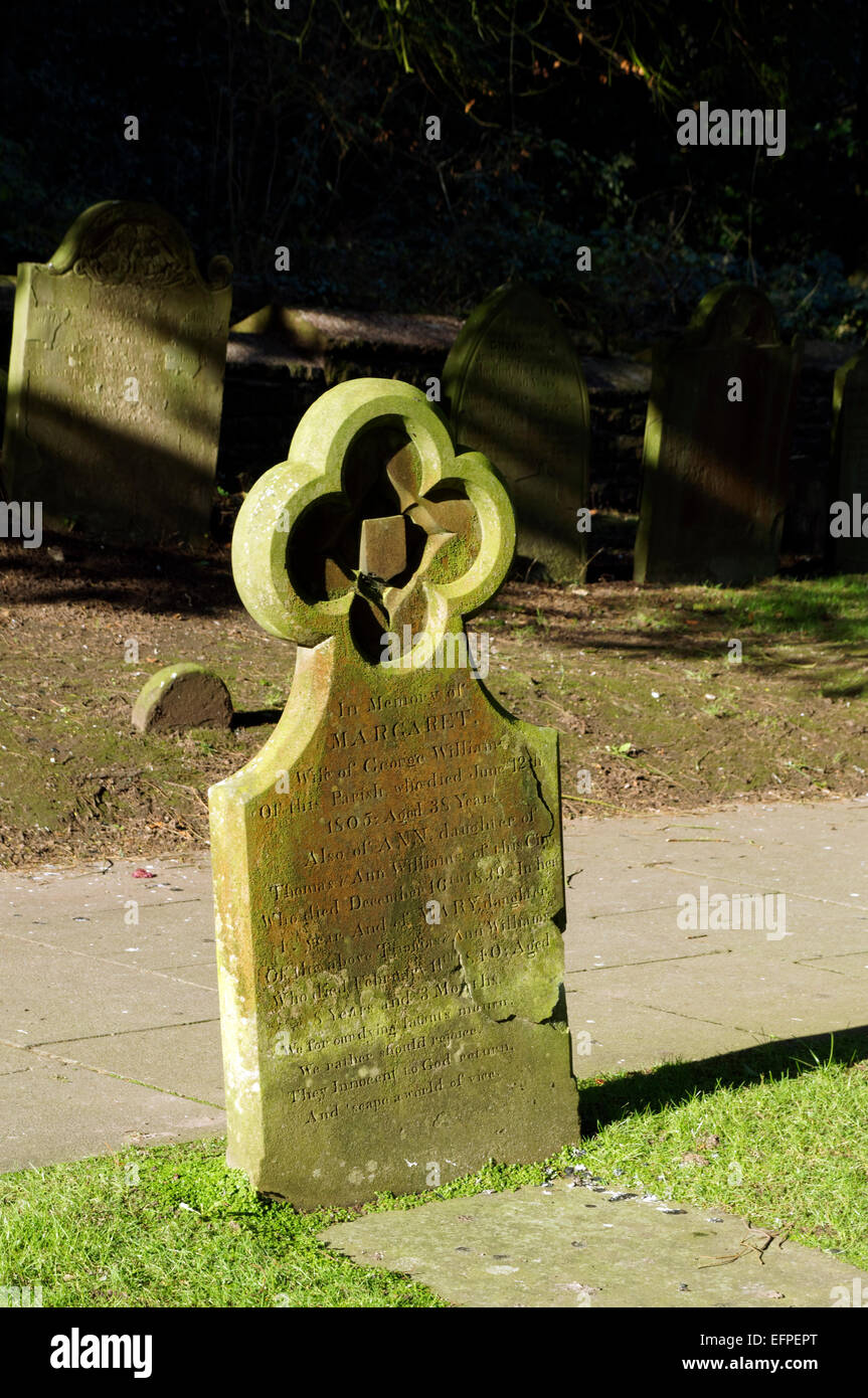 19th Century gravestone, Llandaff Cathedral, Cardiff, South Wales, UK Stock Photo - Alamy