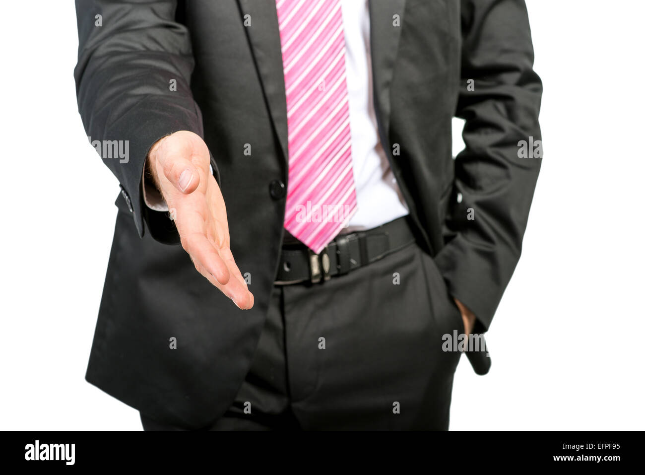 Businessman one handshake hi-res stock photography and images - Alamy