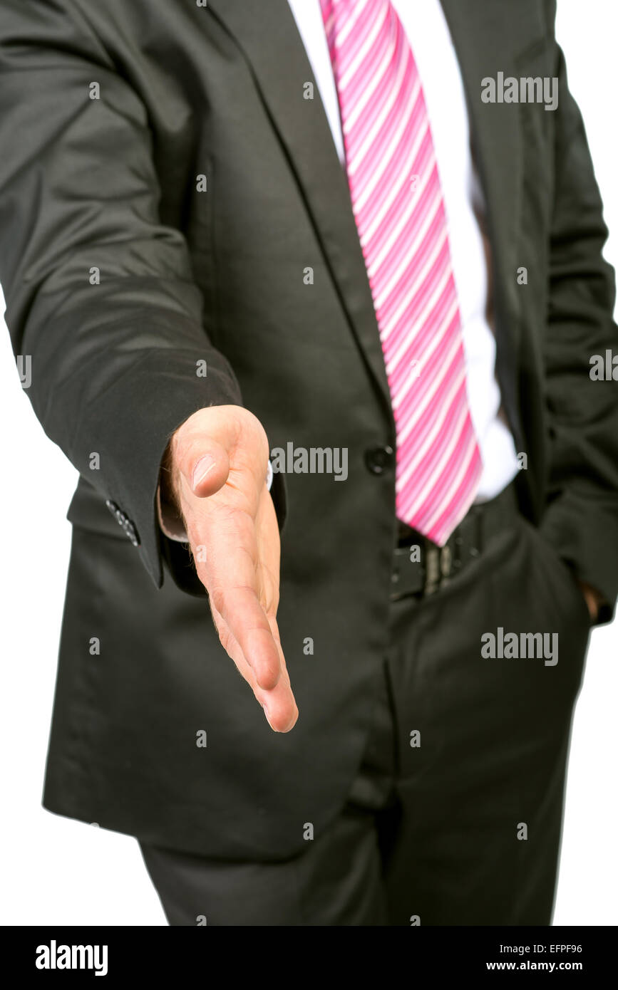 Businessman one handshake hi-res stock photography and images - Alamy