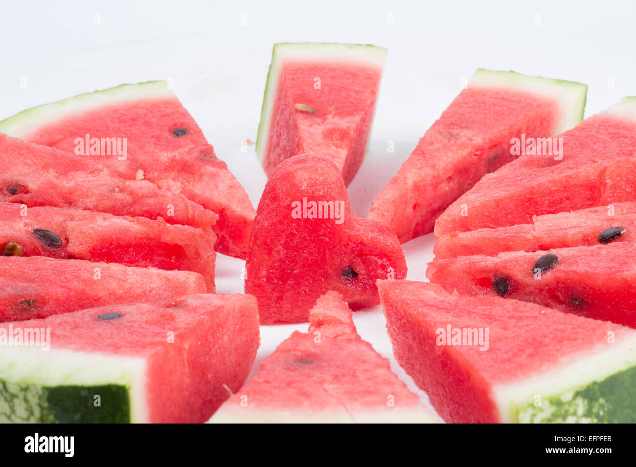 slice of fresh red watermelon isolated on white Stock Photo - Alamy