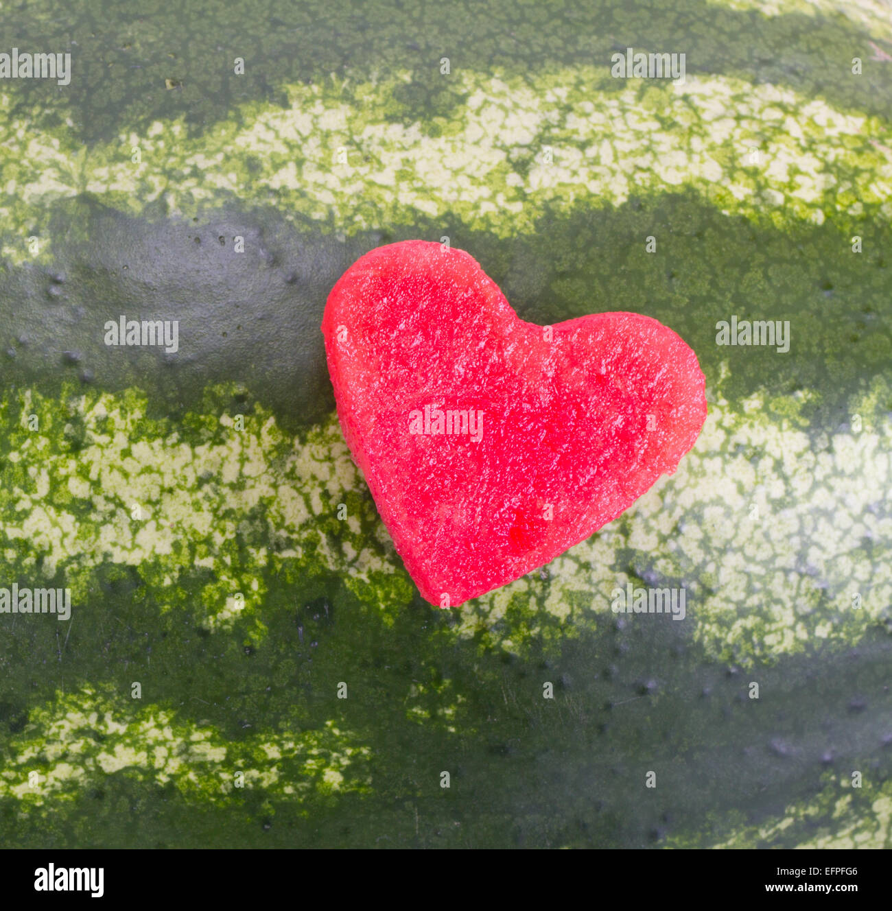 Watermelon cut as heart shape Stock Photo - Alamy
