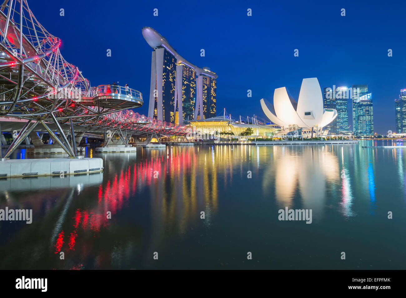 Marina Bay at night, Singapore, Southeast Asia, Asia Stock Photo - Alamy