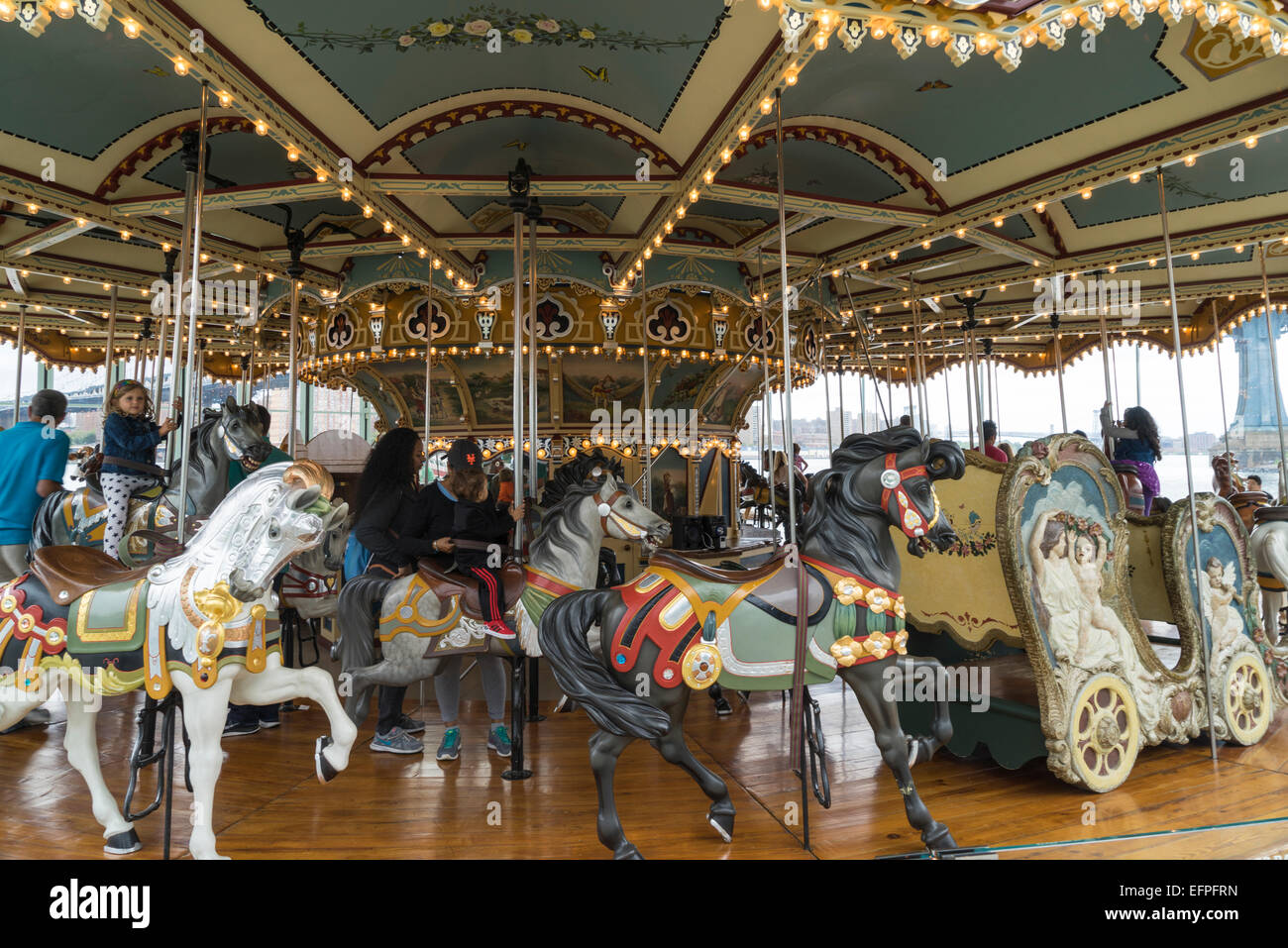 Jane's Carousel, a restored 1920s fairground carousel now located in ...
