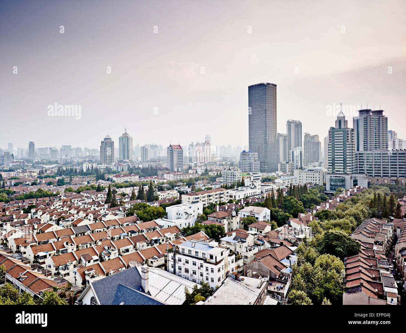 Town center of old Shanghai, terraced houses, Shanghai, China Stock ...