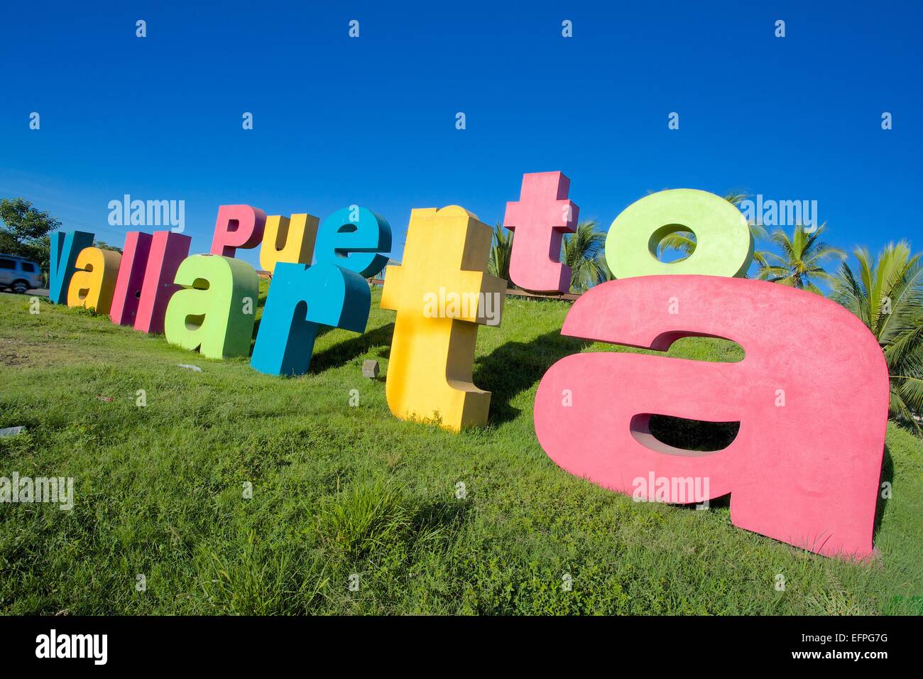 Colourful sign on Tepic Puerto Vallarta, Puerto Vallarta, Jalisco ...