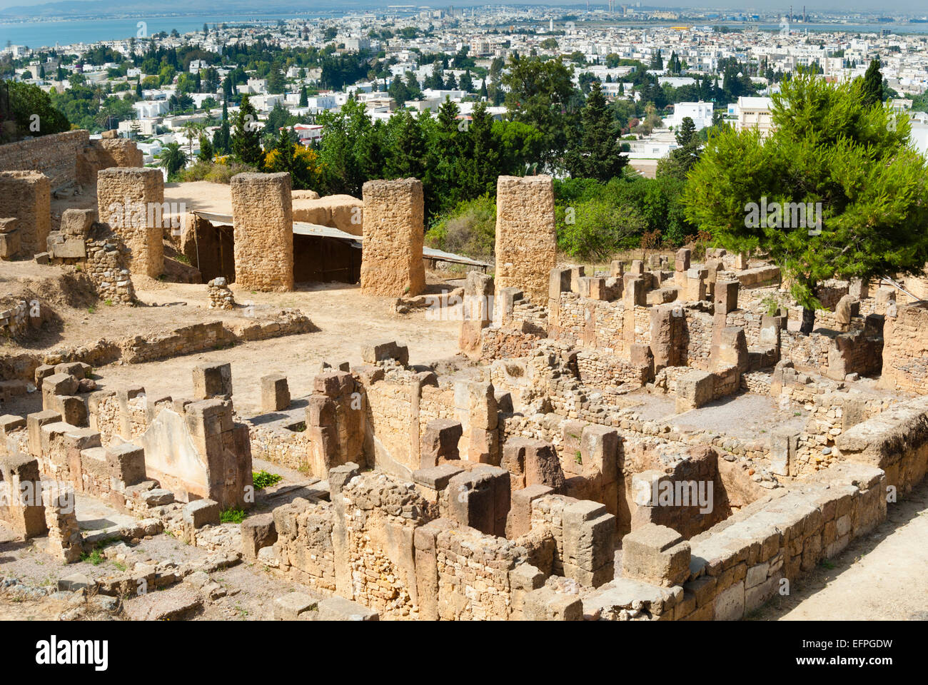 Byrsa Hill, Punic site at Carthage, UNESCO World Heritage Site, Tunis ...