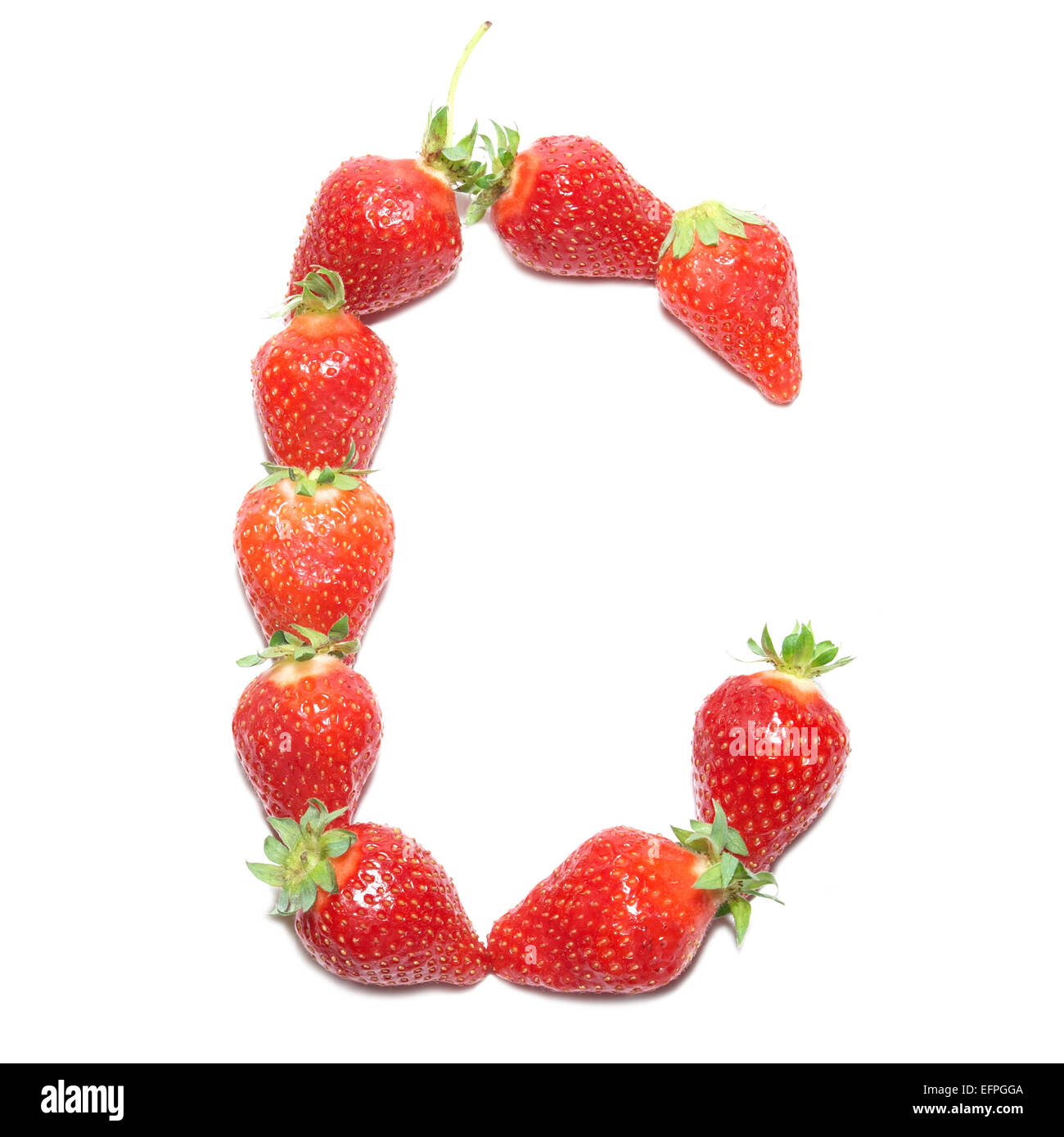 Strawberry health alphabet- letter "C" with white isolation Stock Photo ...