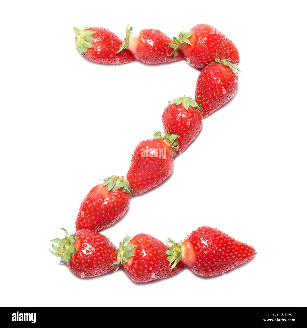 Strawberry health alphabet- letter "Z" with white isolation Stock Photo ...