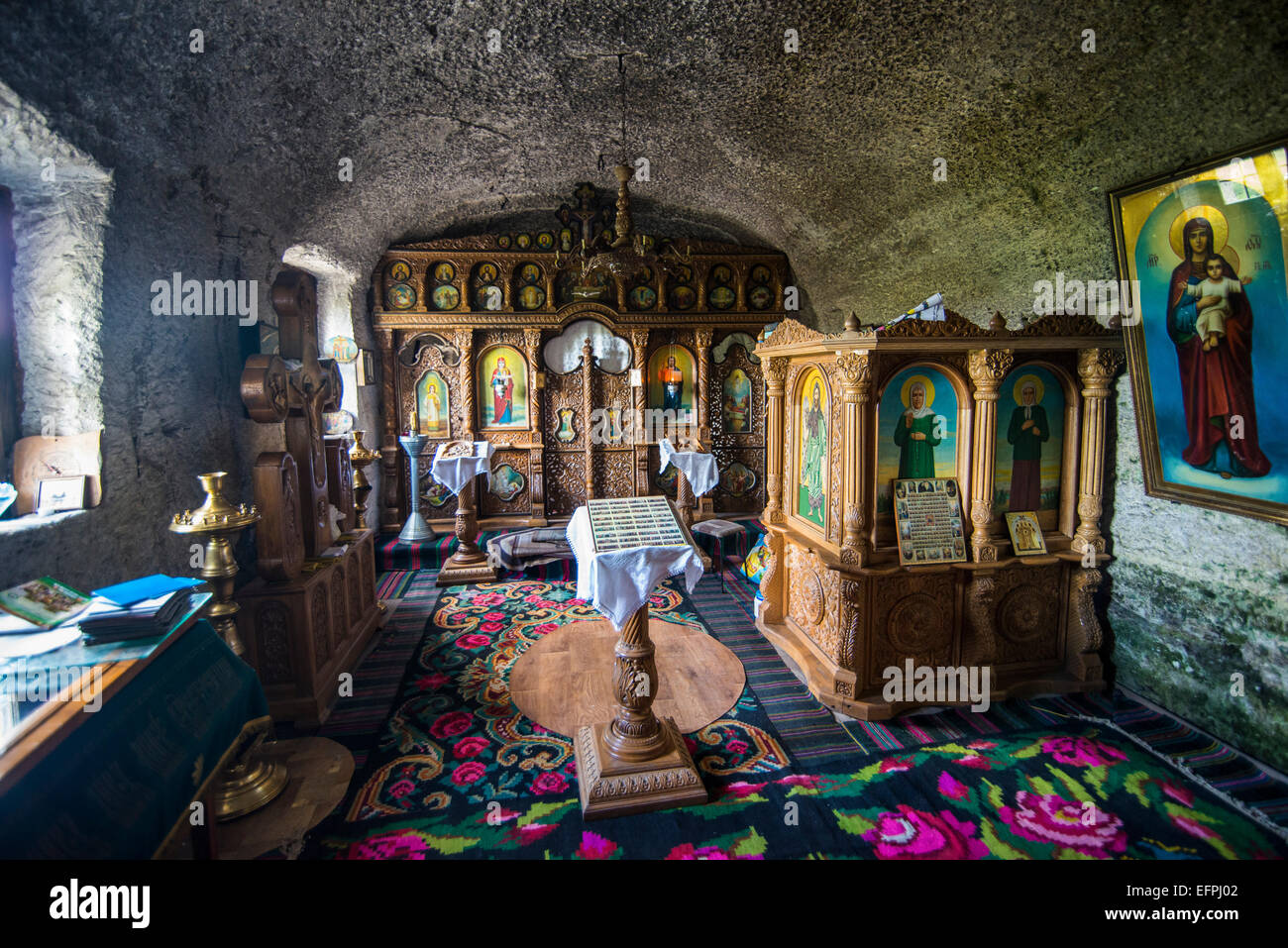 Cave monastery in the historical temple complex of old Orhei (Orheiul ...