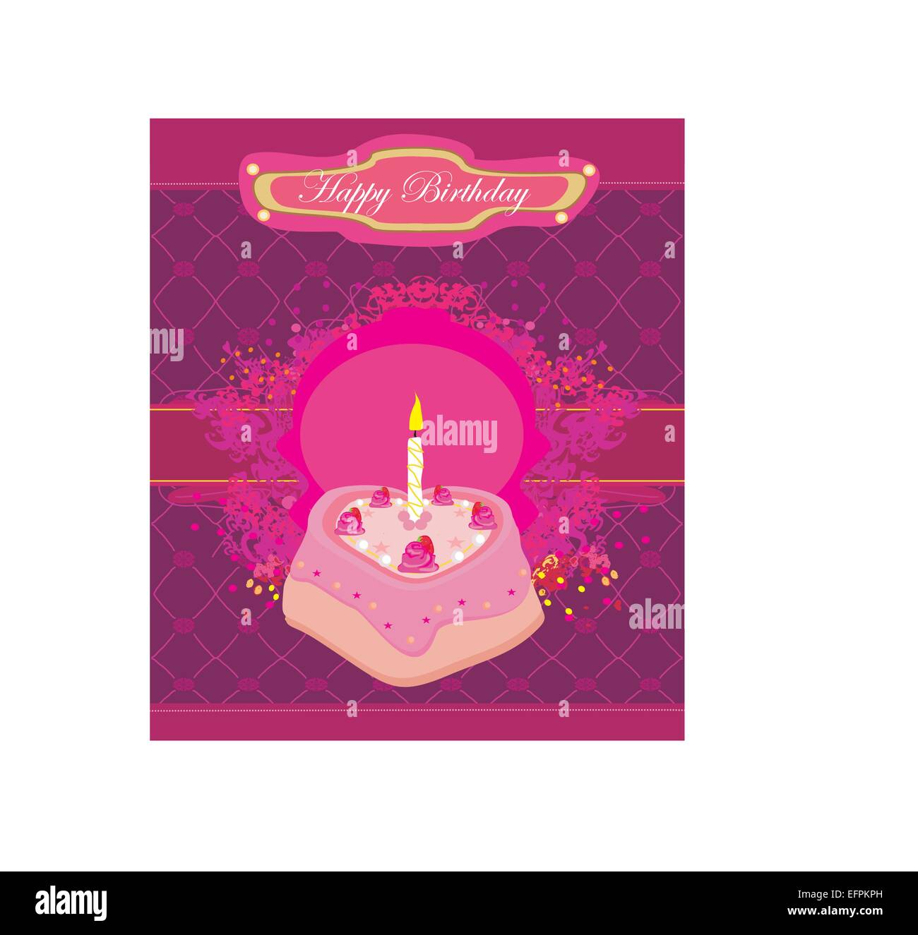 Happy Birthday Card Stock Vector Image & Art - Alamy