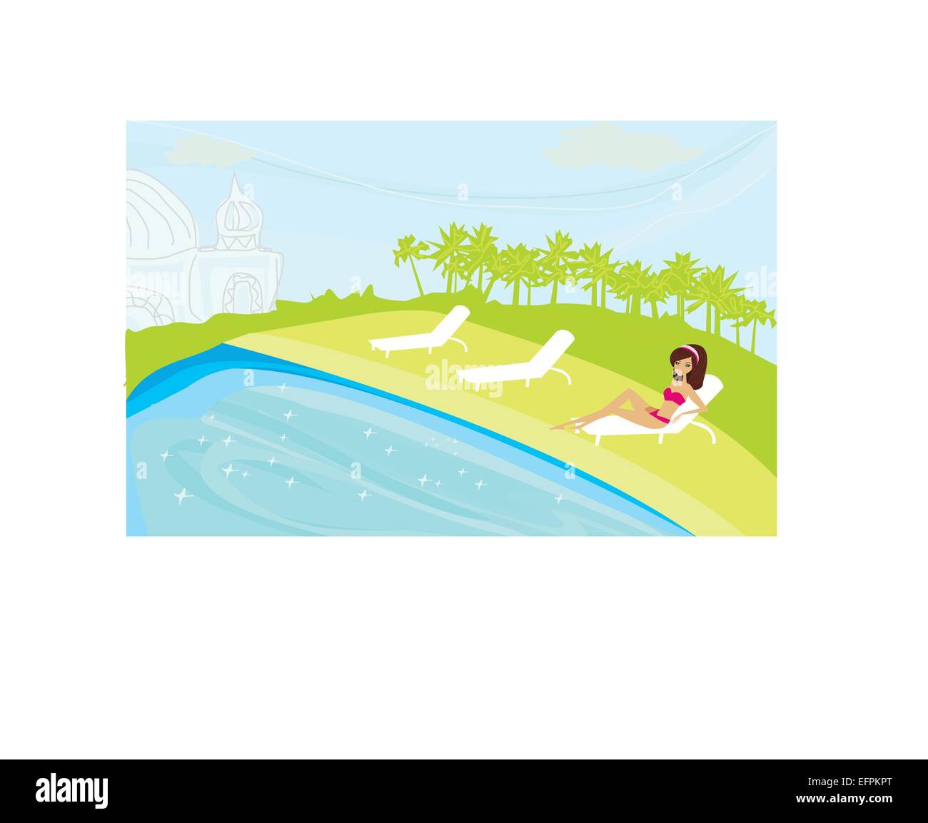 Light blue lagoon Stock Vector Images - Alamy
