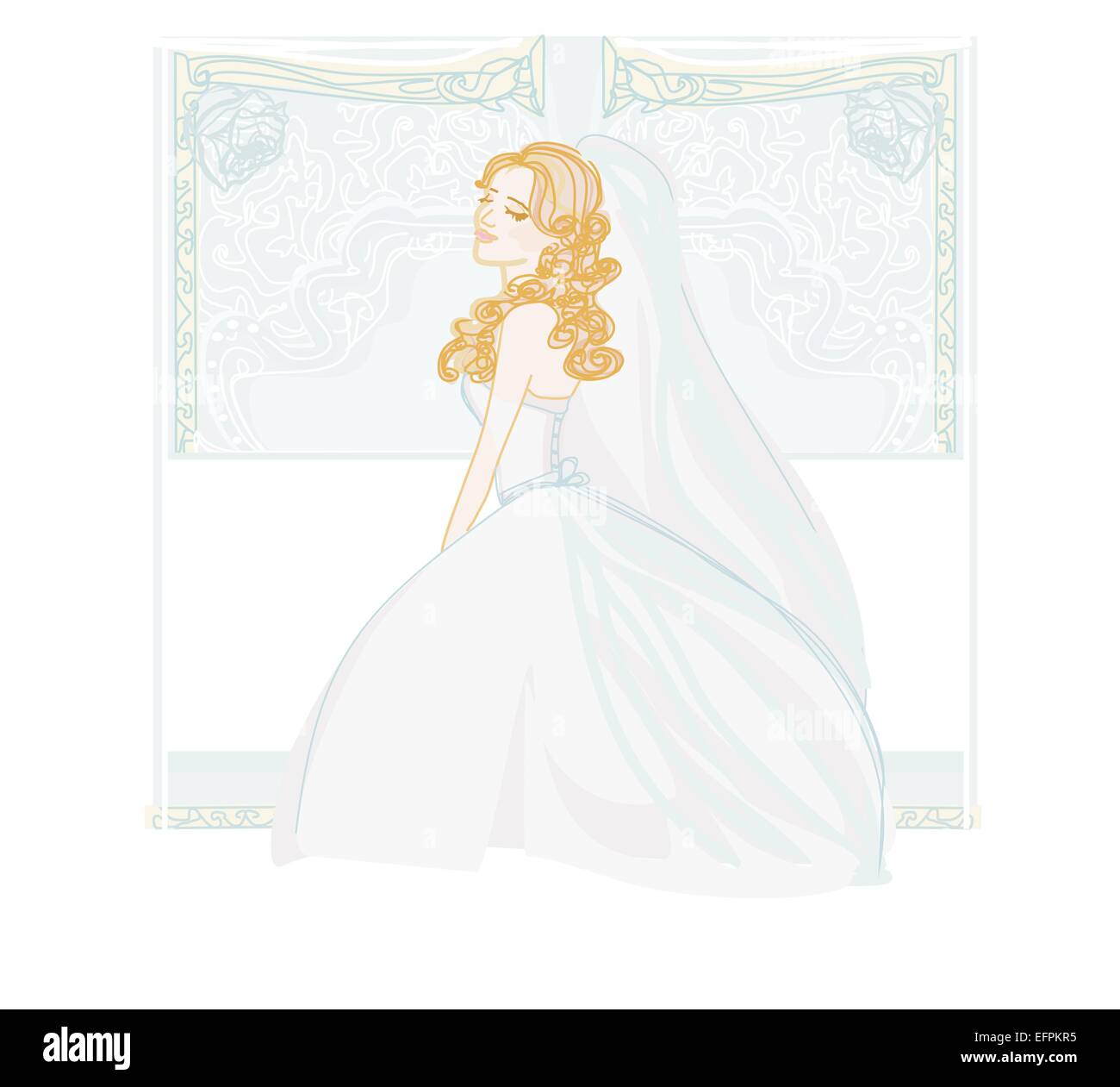 Beautiful bride card Stock Vector Image & Art - Alamy