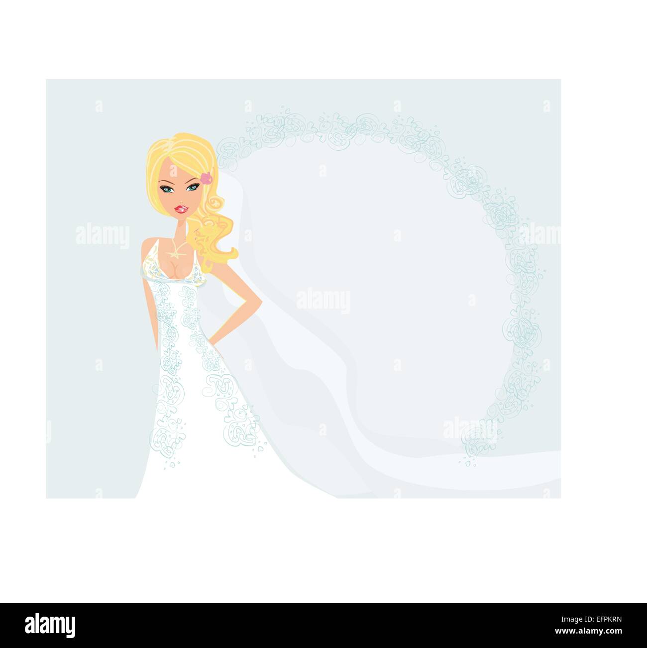 Beautiful bride card Stock Vector Image & Art - Alamy