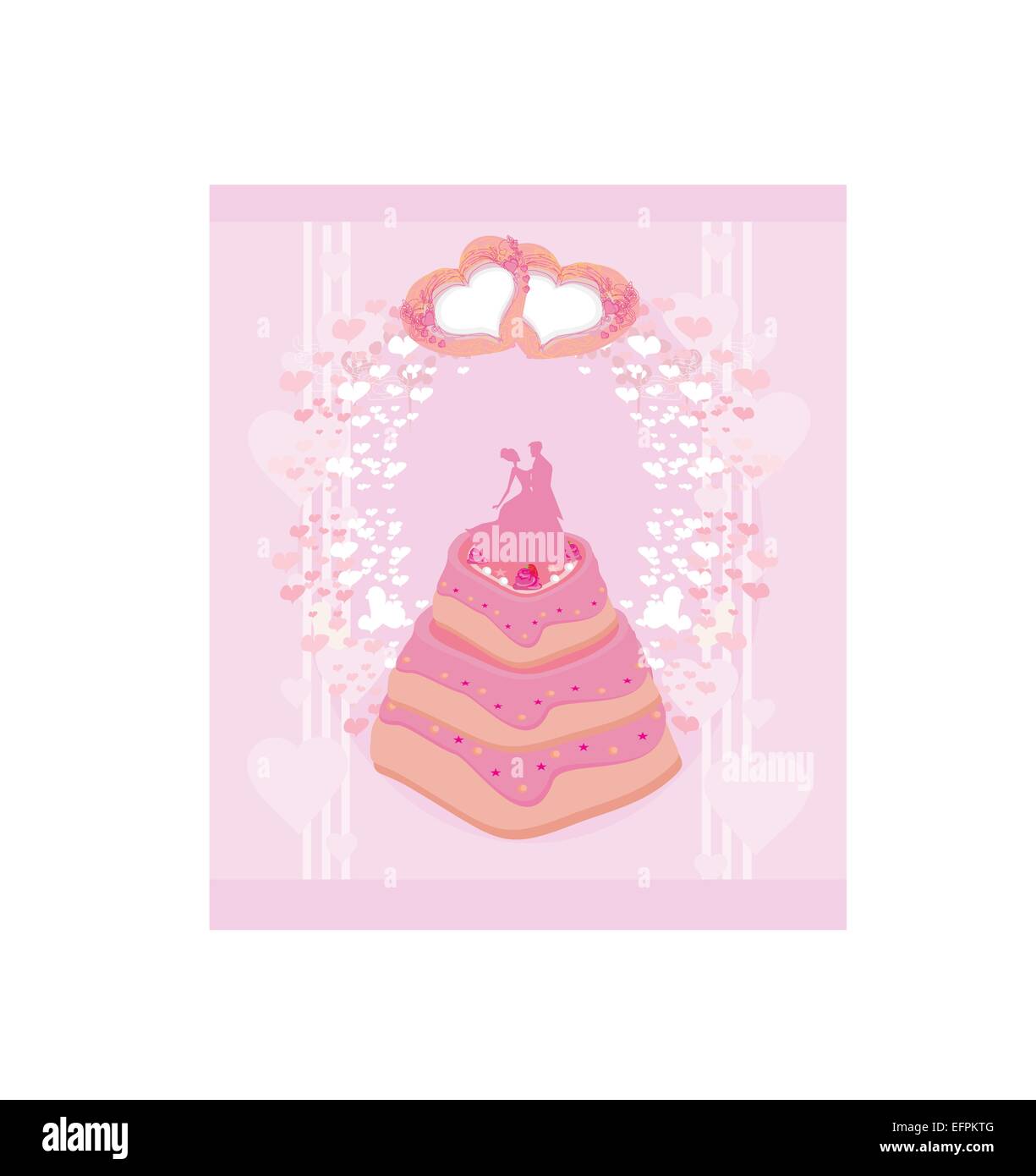 wedding cake card design Stock Vector Image & Art - Alamy