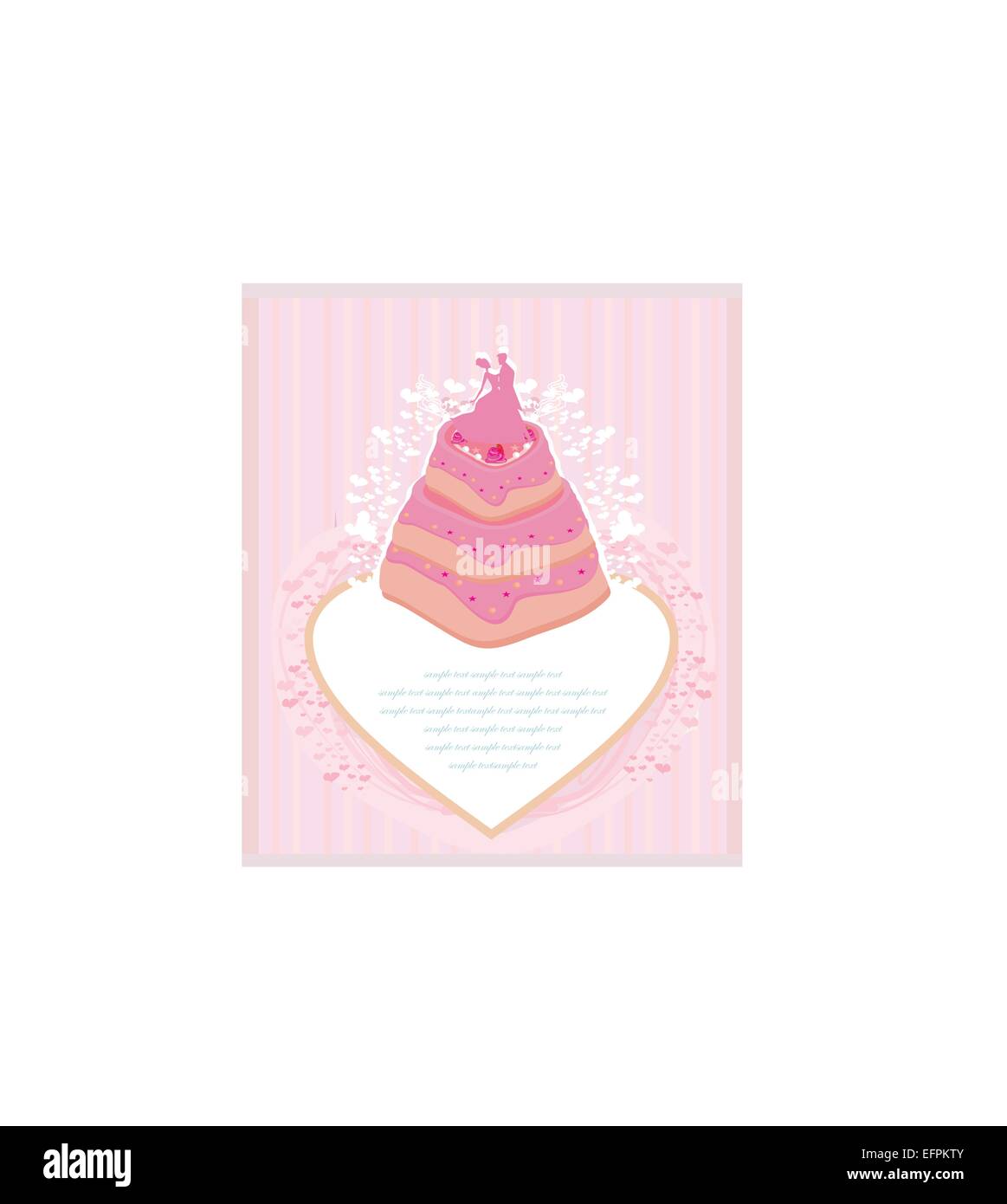 wedding cake card design Stock Vector Image & Art - Alamy