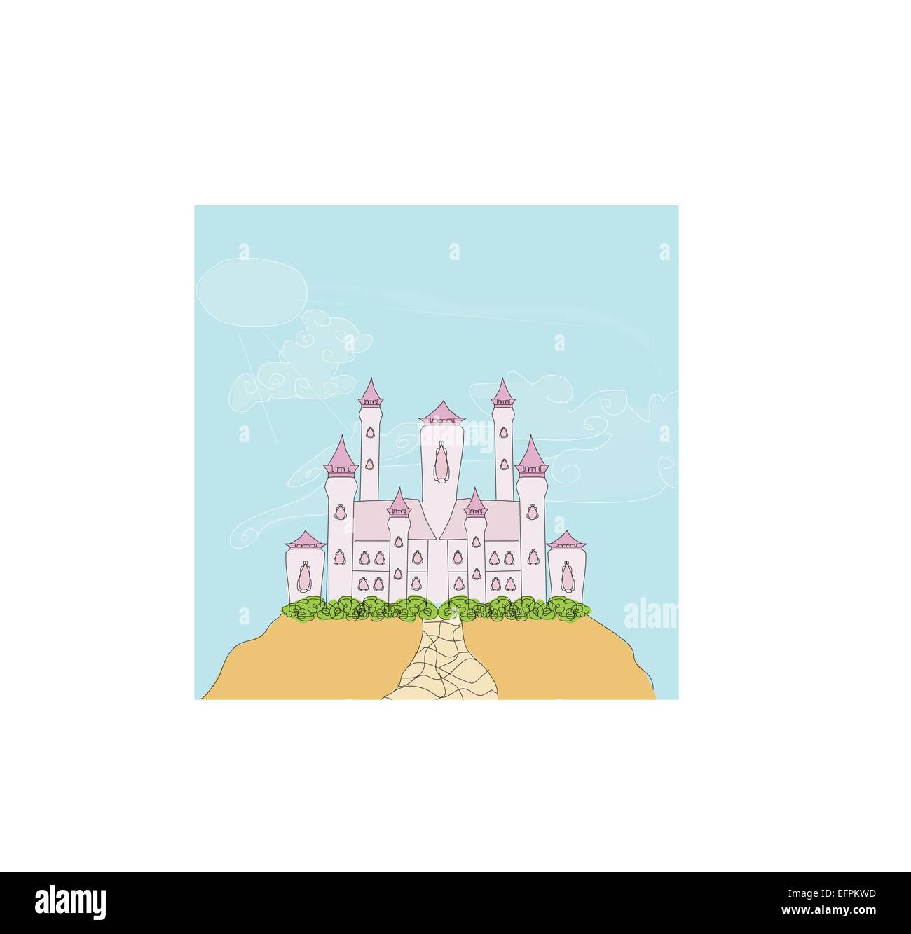 Magic Fairy Tale Princess Castle Stock Vector Image & Art - Alamy
