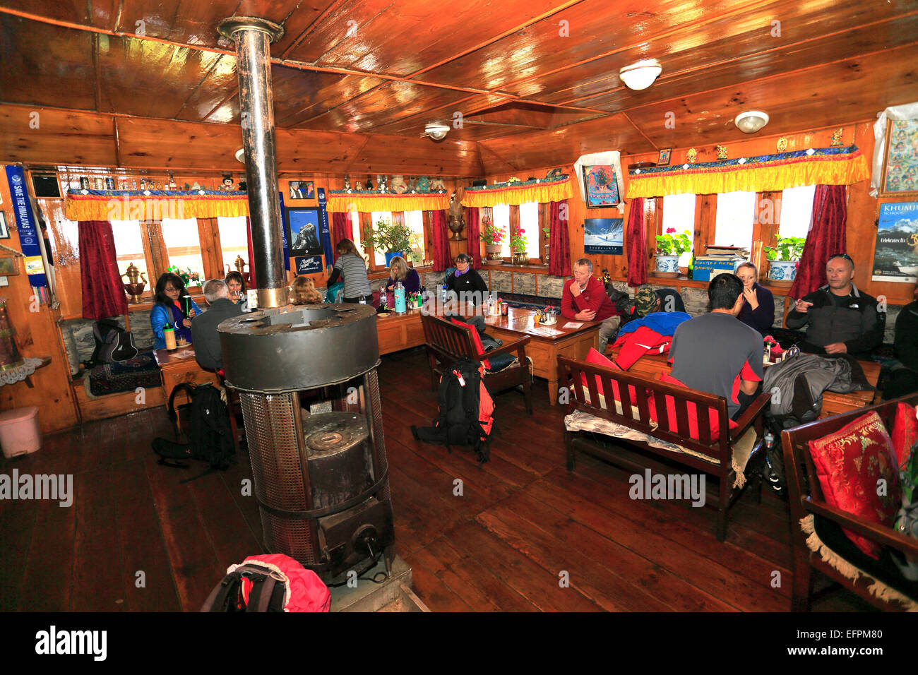 Teahouse in Lukla village, Sagarmatha National Park, Solukhumbu ...