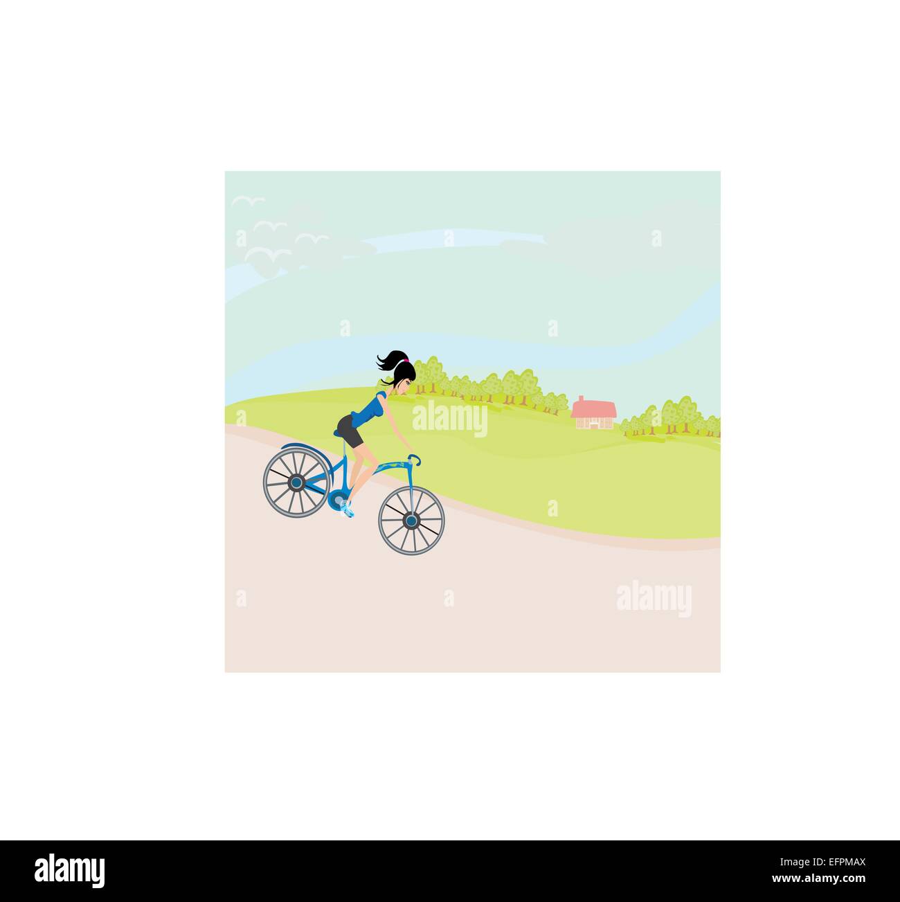 Child driving bicycle Stock Vector Images - Alamy