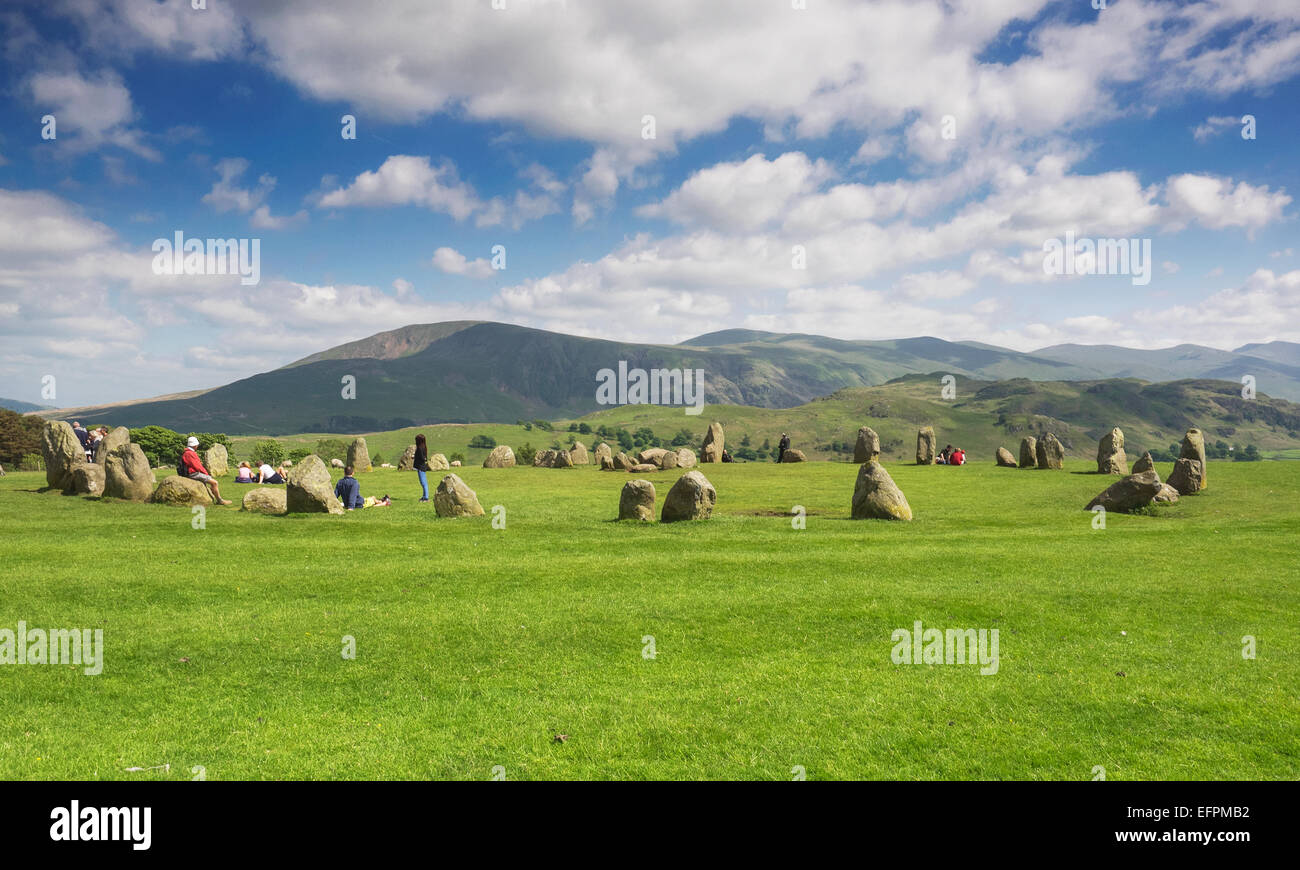 Castlerigg Ancient Stone Circle near Keswick in the Lake District of ...