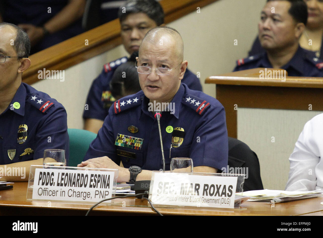 Philippines National Police Officer-In-Charge Leonardo Espina speaks ...