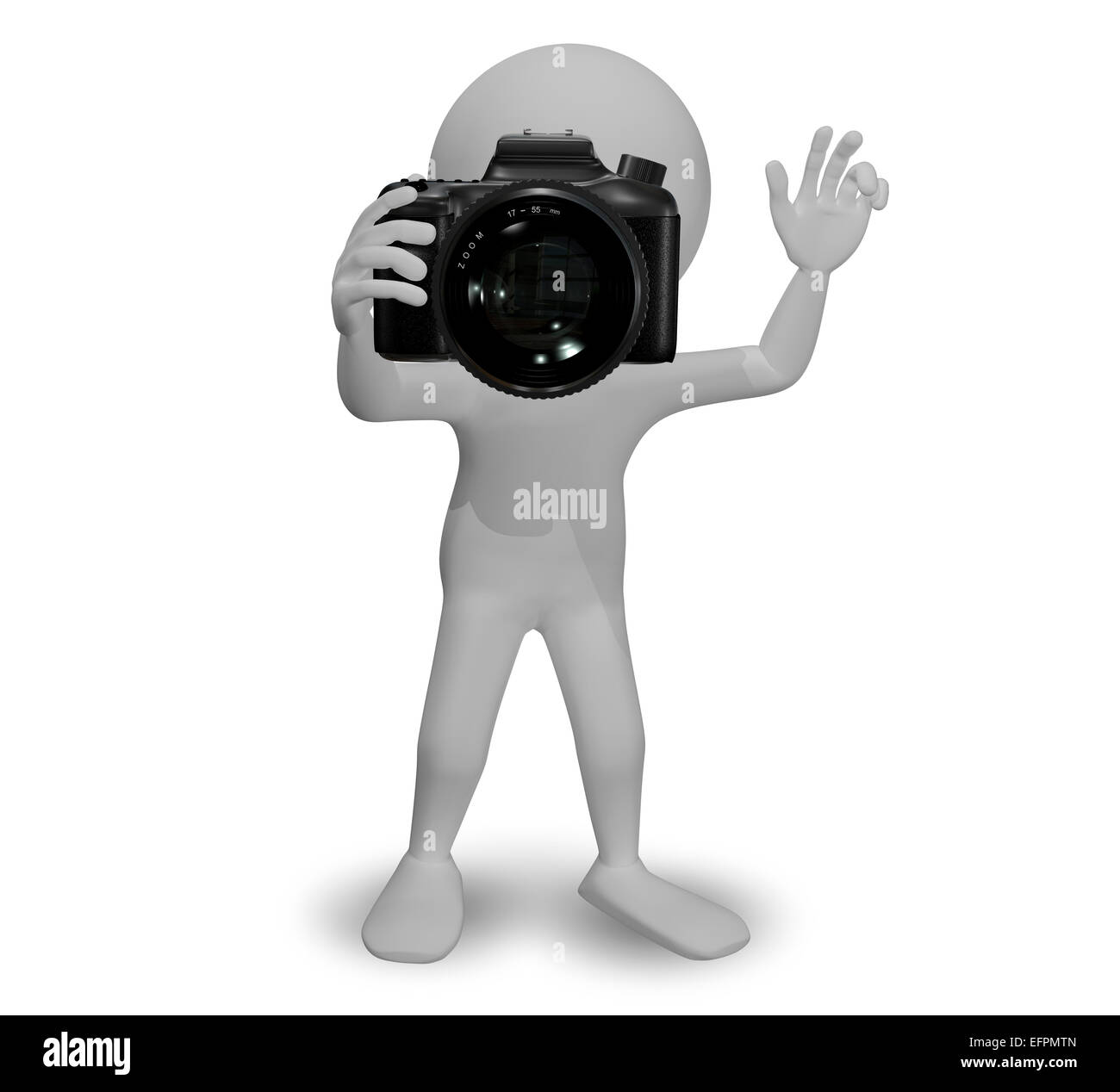 3d Illustration Abstract Man with a Camera Stock Photo - Alamy