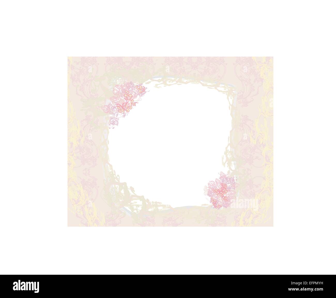 floral frame invitation card Stock Vector Image & Art - Alamy