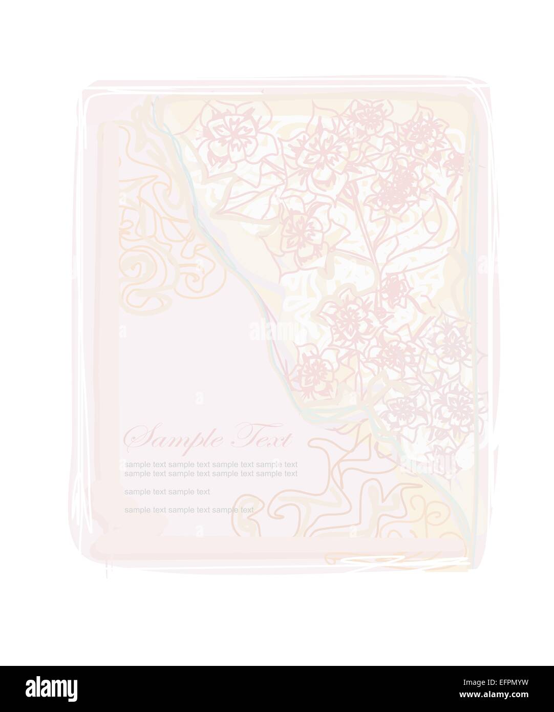 floral invitation card Stock Vector Image & Art - Alamy