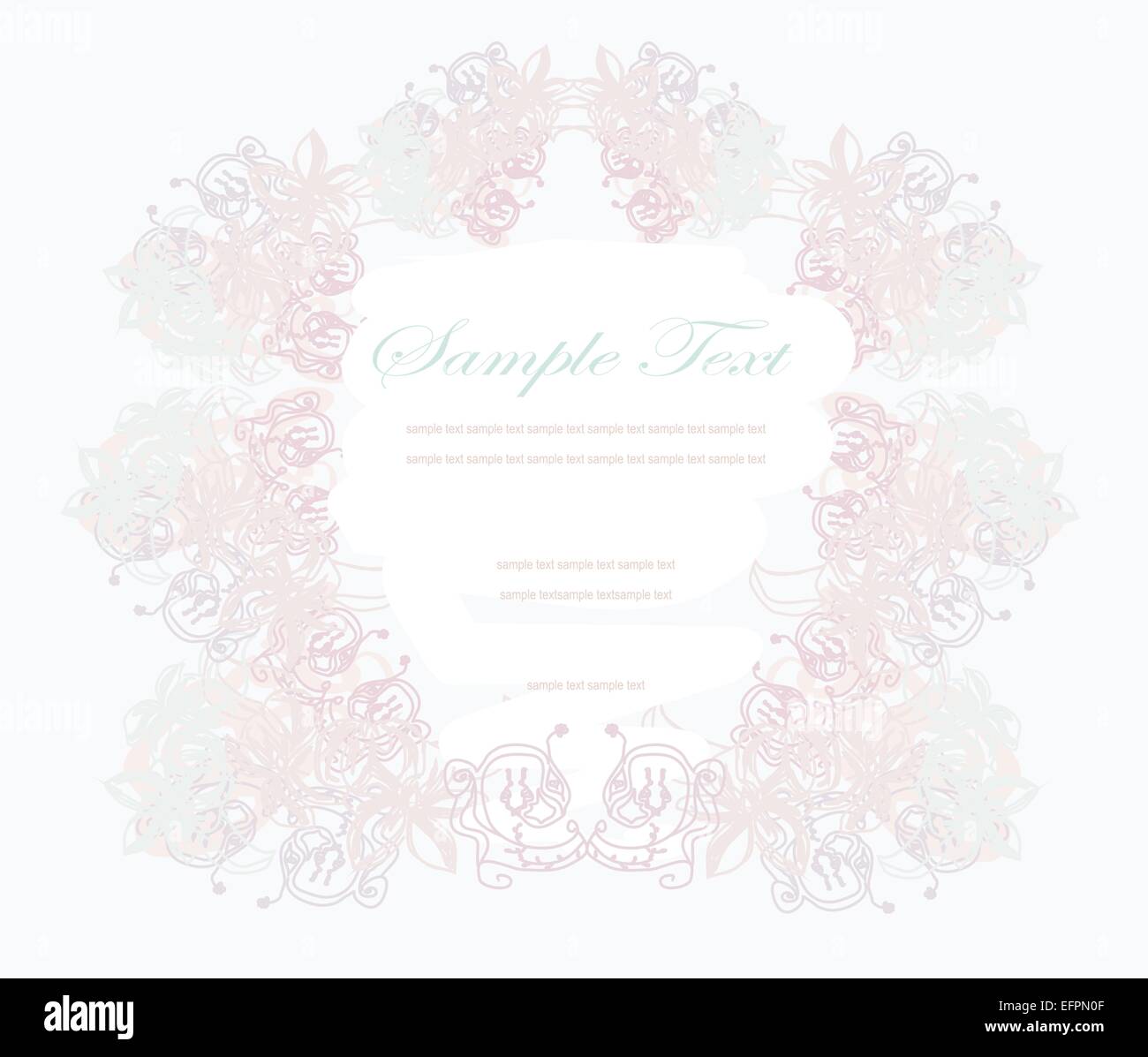 abstract floral frame invitation card Stock Vector Image & Art - Alamy