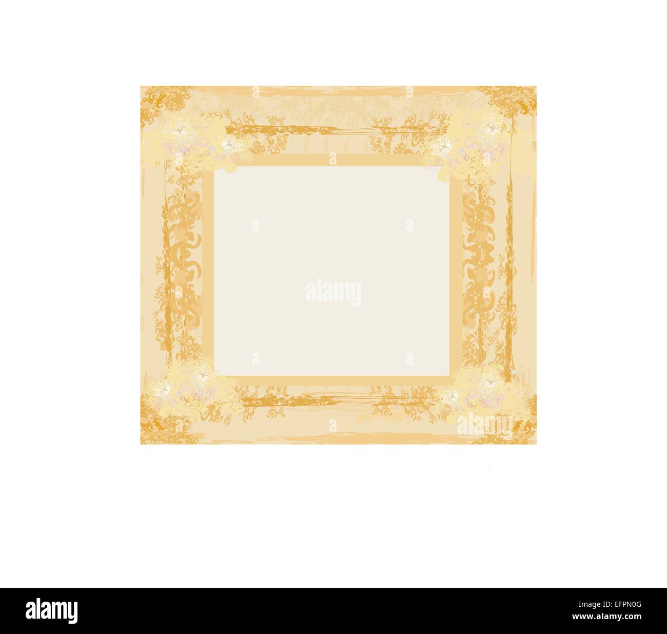 Grunge Frame For Congratulation With Flowers Stock Vector Image & Art ...
