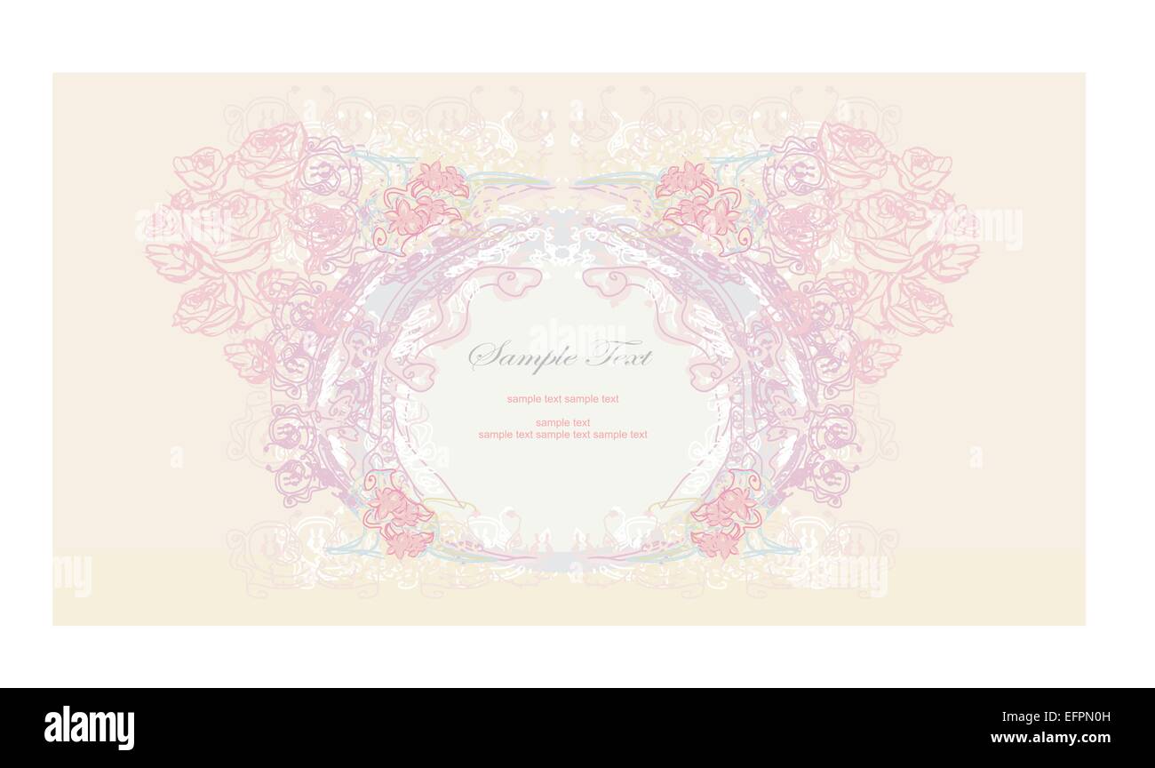 vintage floral frame card Stock Vector Image & Art - Alamy