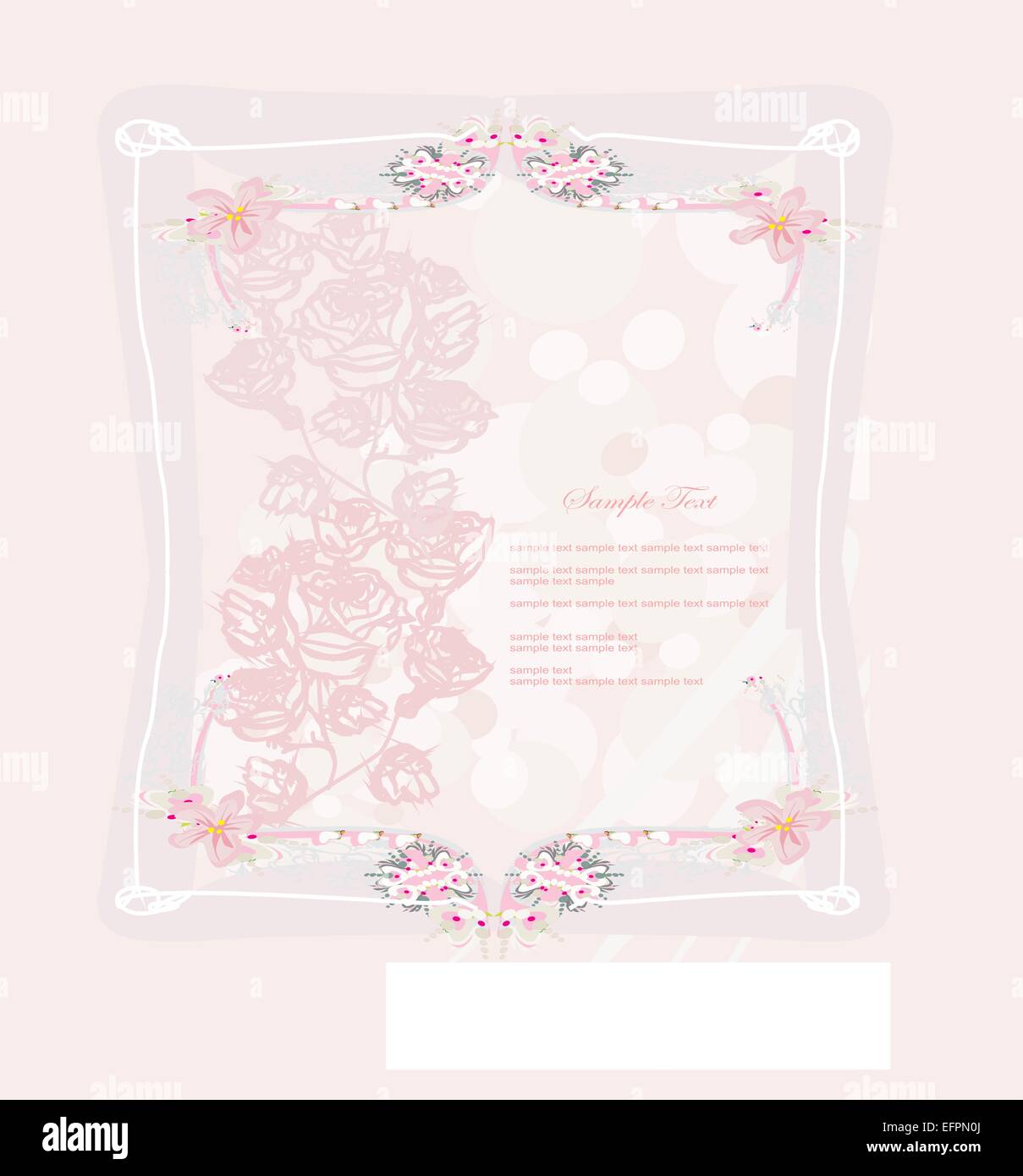 floral frame invitation card Stock Vector Image & Art - Alamy