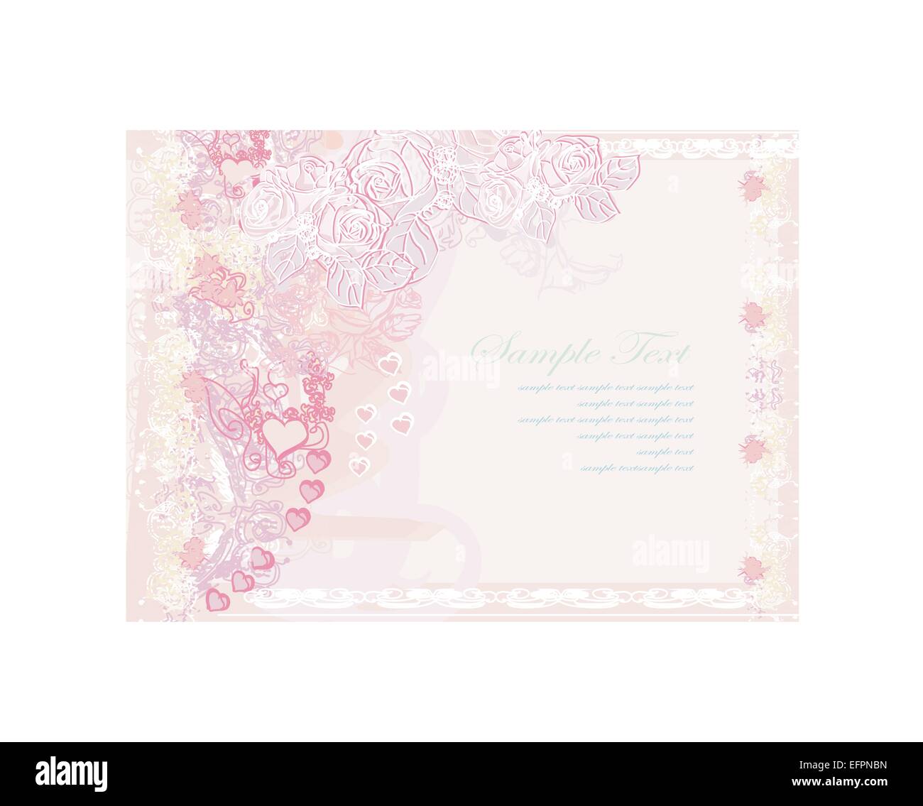floral invitation card Stock Vector Image & Art - Alamy