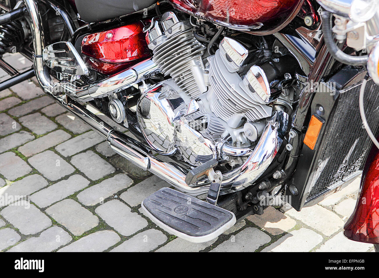 Graphically detailed Yamaha motor tricycle, seen here whilst on a rally ...
