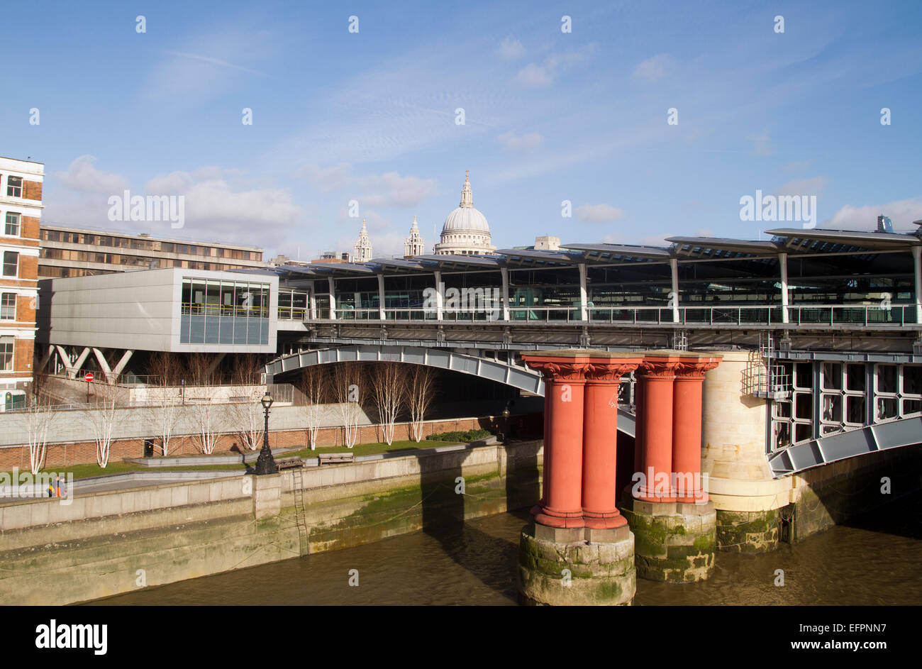 New exterior view of Blackfriars railway station in London Stock Photo ...