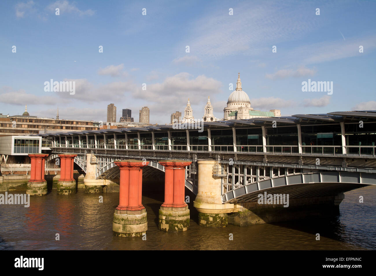 exterior view of the new Blackfriars railway station and bridge in ...