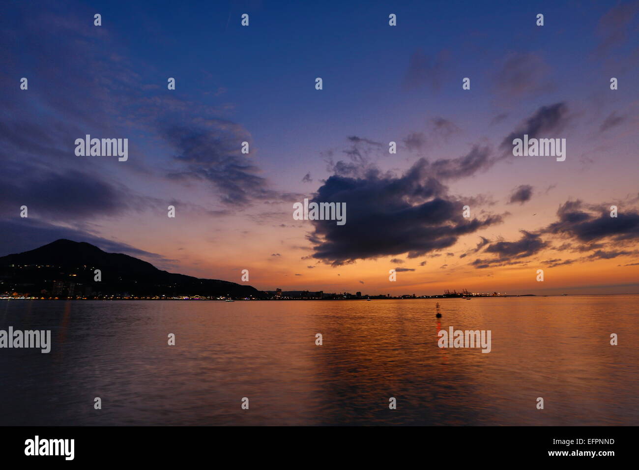 SUNSETOF TAMSUI RIVER, TAIPEI, TAIWAN Stock Photo - Alamy